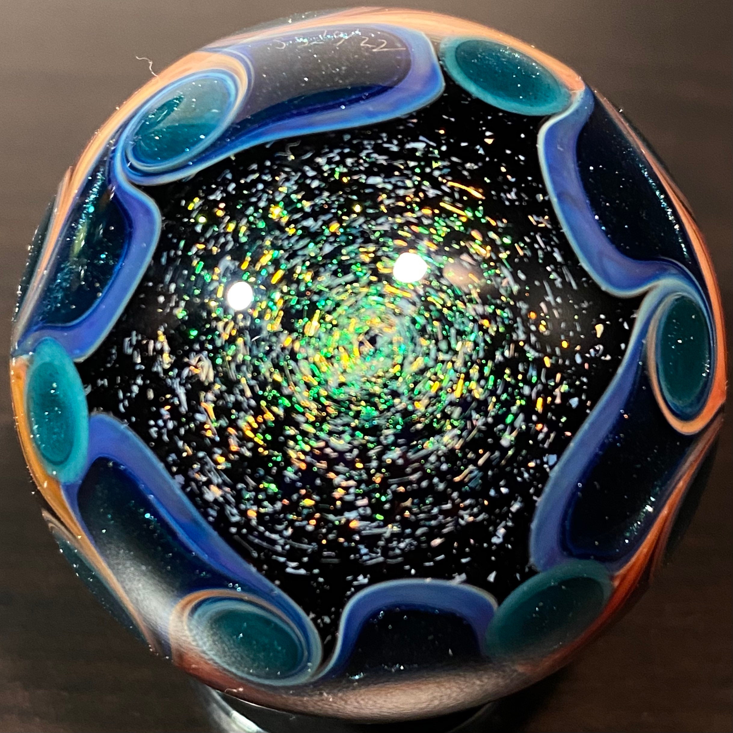 Amber Lotus Sparkle Handmade Marbles by Starroots Glass Design - Etsy