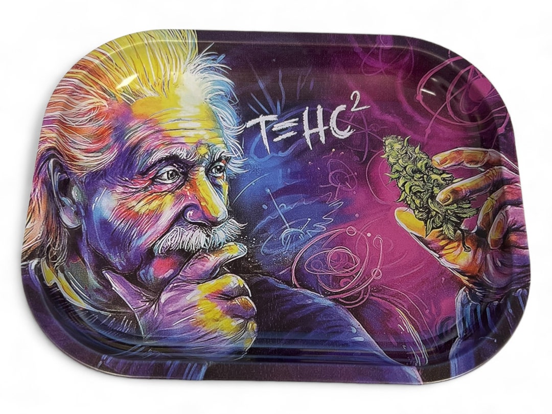 Rolling Tray 7x5.5 Einstein Thc/high Quality Premium Metal Tray - Etsy