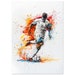 Colorful Kick: Footballer's Splash Poster for Sports Enthusiast Decor ...