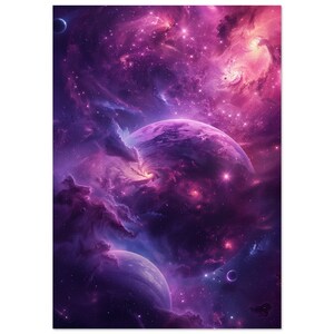 Cosmic Dreams: Purple Planetary Poster for Celestial-themed Decor - Etsy