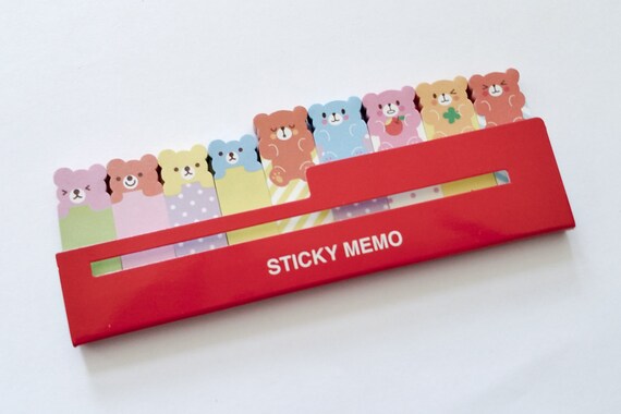 Items similar to Mini Sticky Marker/Sticky Note Memo - Teddy Bear on Etsy