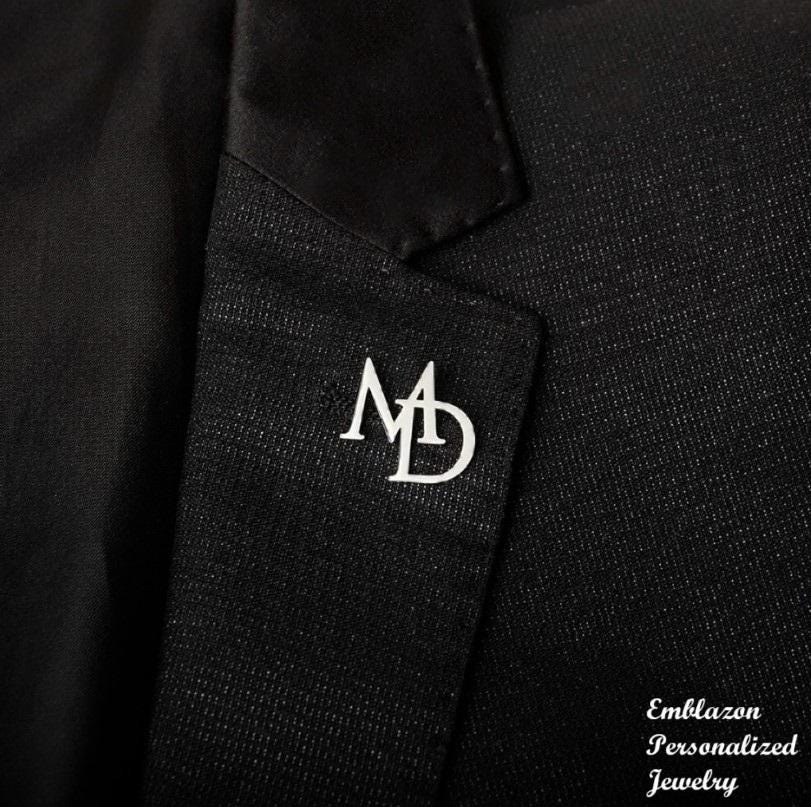 Personalized Lapel Pin Unique Letter Custom Logo Label Brooch Gift for ...