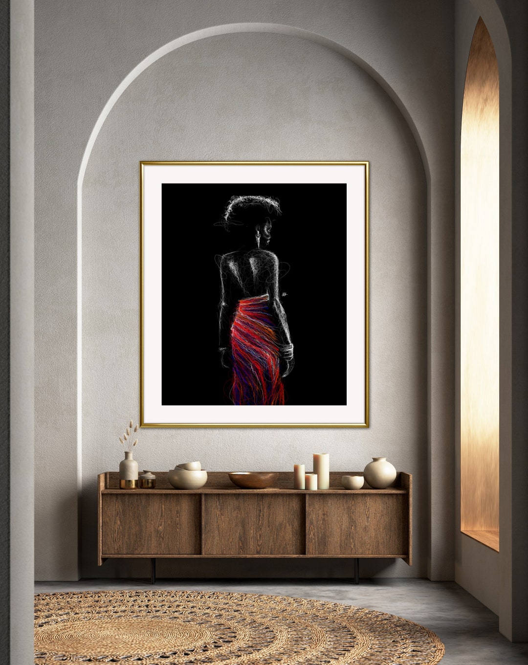 Black Girl Wall Art, African American Wall Art, African Woman Art, Black Female Portrait, Black ...