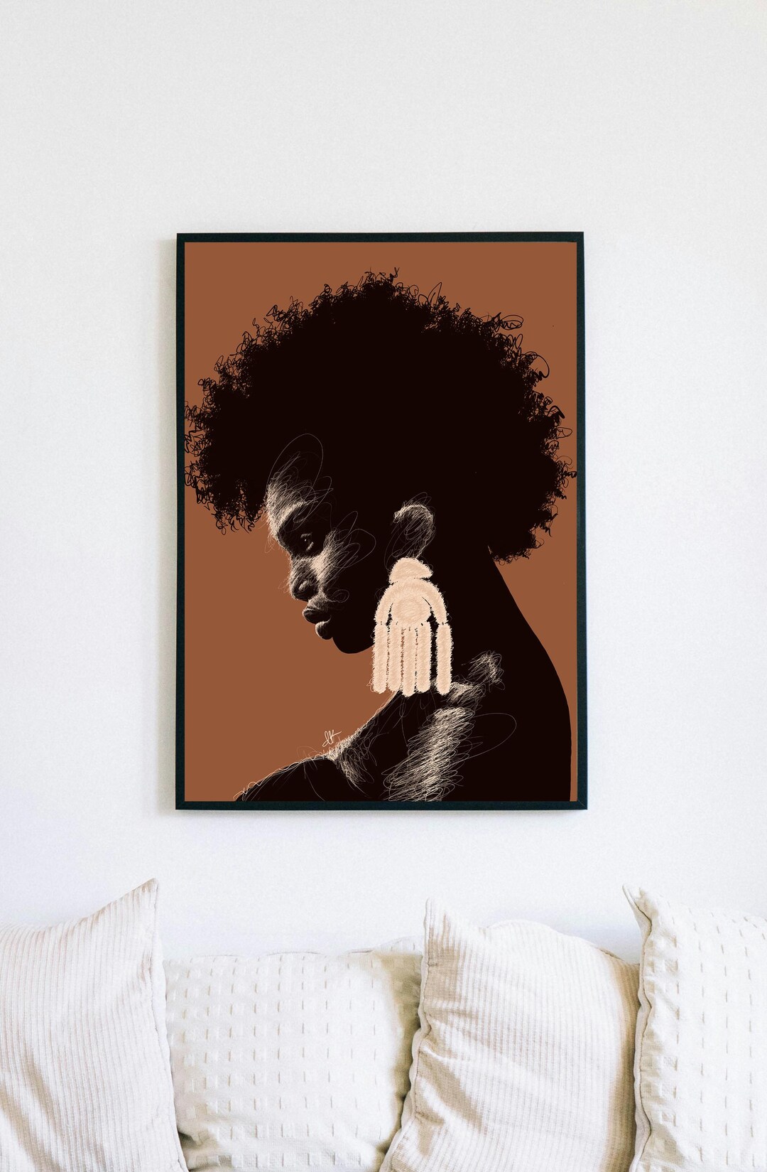 African American Portrait Large Wall Art, Black Life Matter - Etsy