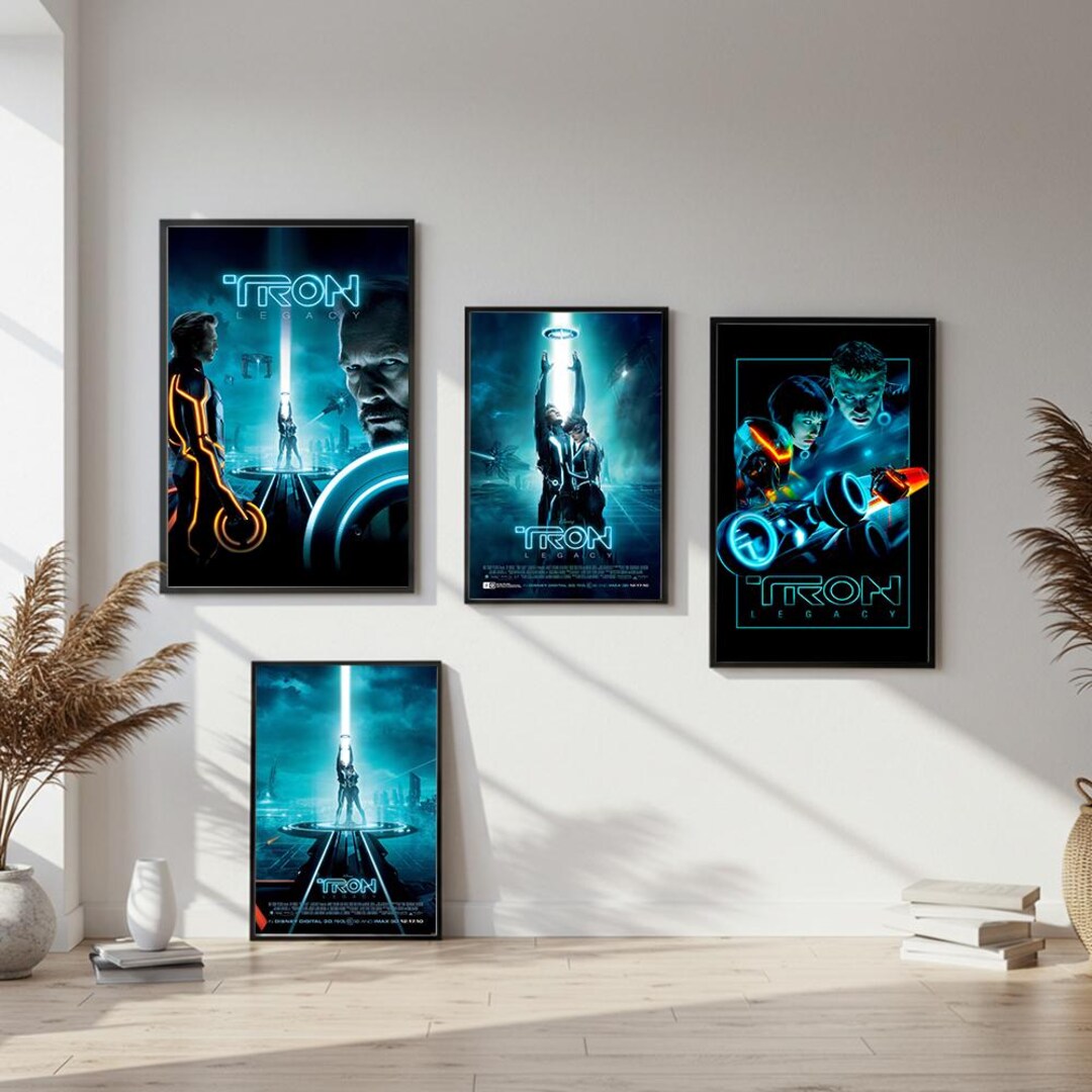 TRON Legacy Movie Poster, Fine Canvas Art Print, Home Decor, Retro Film ...