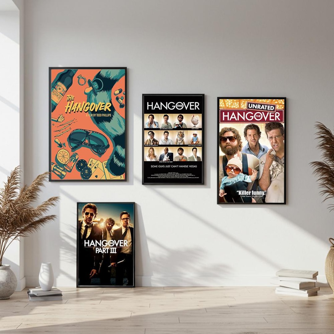 The Hangover Movie Poster, Fine Canvas Art Print, Home Decor, Retro ...