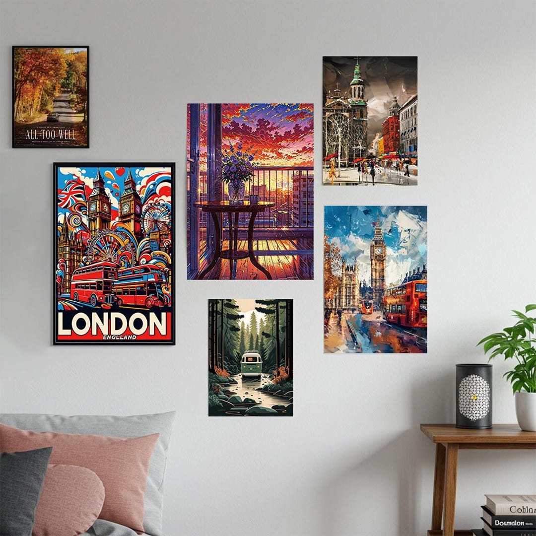 Travel Vintage Poster Collection, Fine Canvas Art Print, Home Decor ...