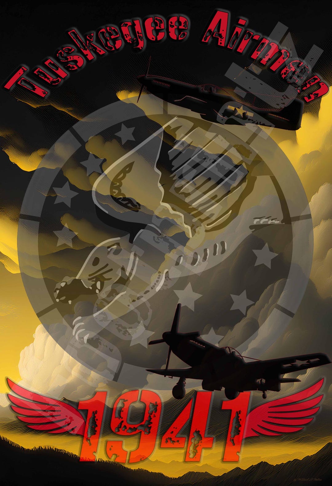 Tuskegee Airmen 1941 Poster Art - Etsy