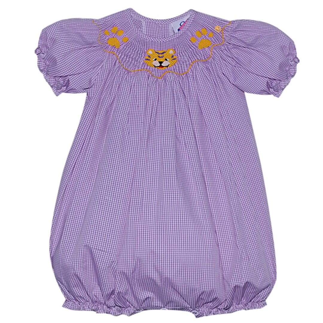 LSU Tiger Smocked Gameday Bubble - Etsy