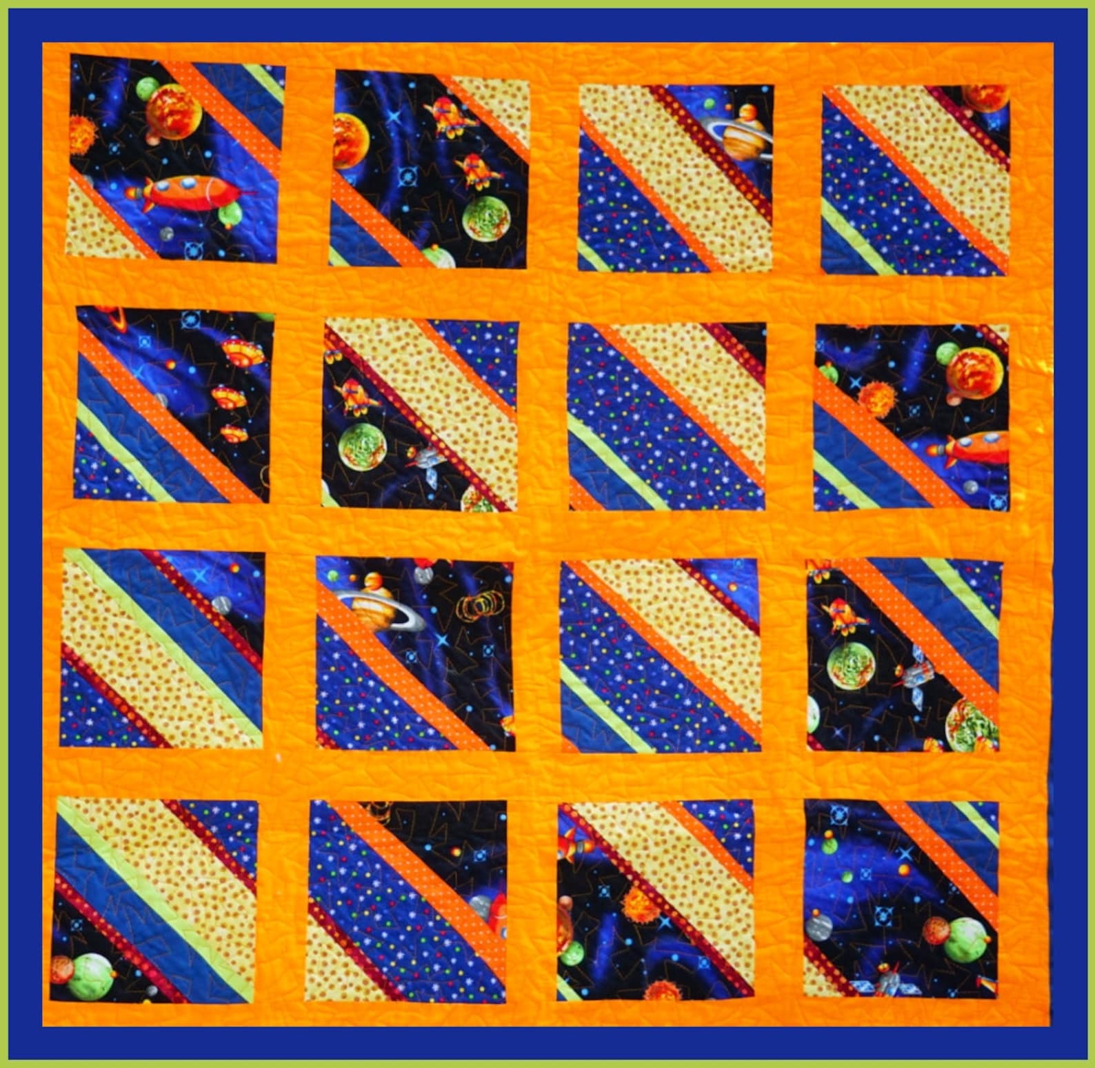 PLANET PLAY Space Quilt, Handmade Crib-sized Quilt for Babies, Toddlers ...