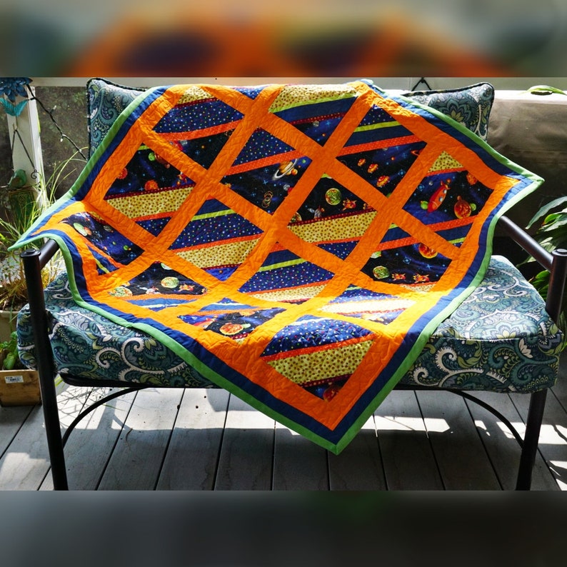 PLANET PLAY Space Quilt, Handmade Crib-sized Quilt for Babies, Toddlers ...