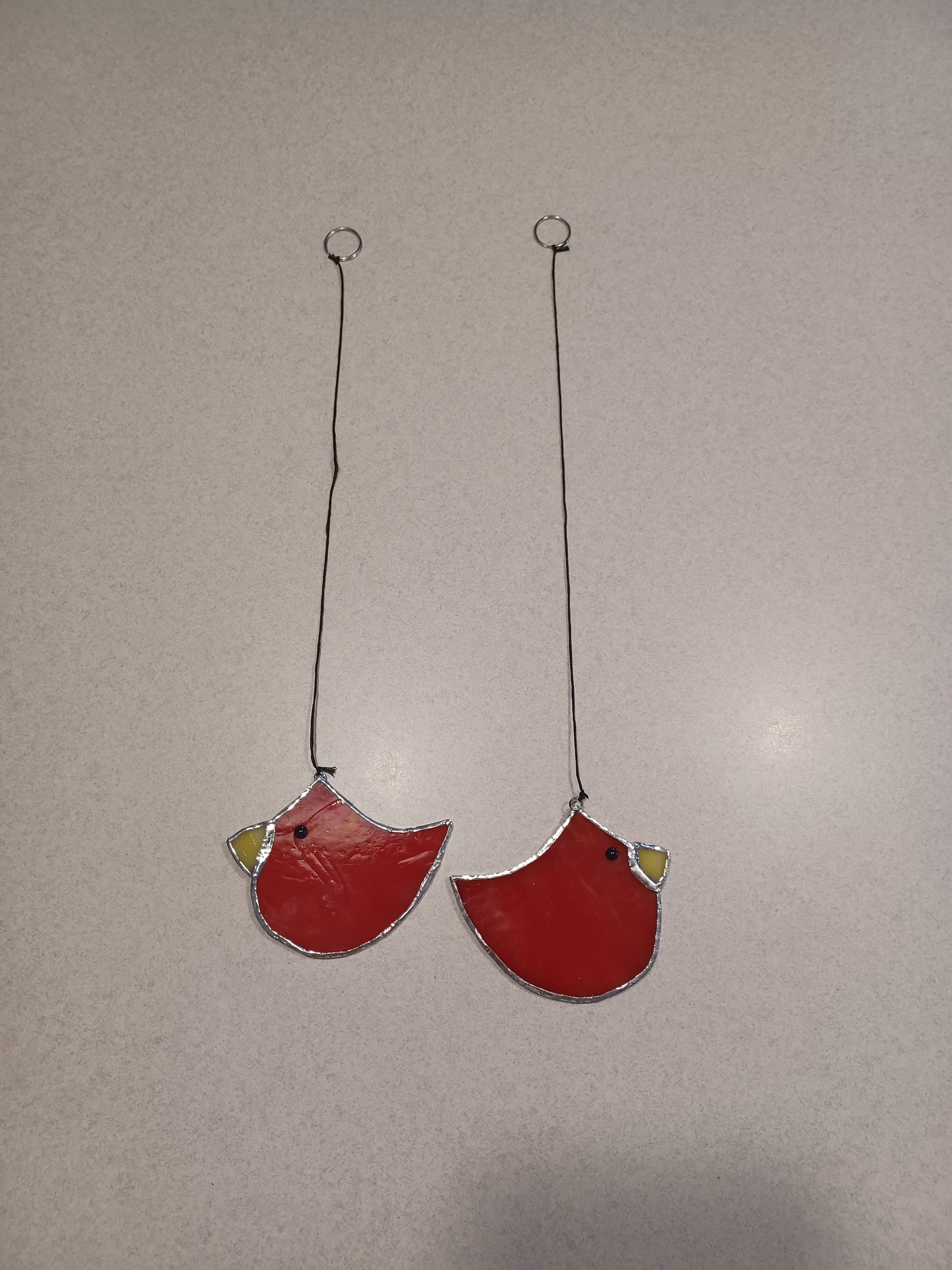 Real Stained Glass Bird Suncatchers, Various Colors, Ready to Hang ...