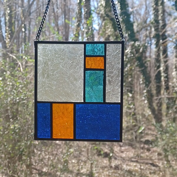 Aqua Stained Glass - Etsy