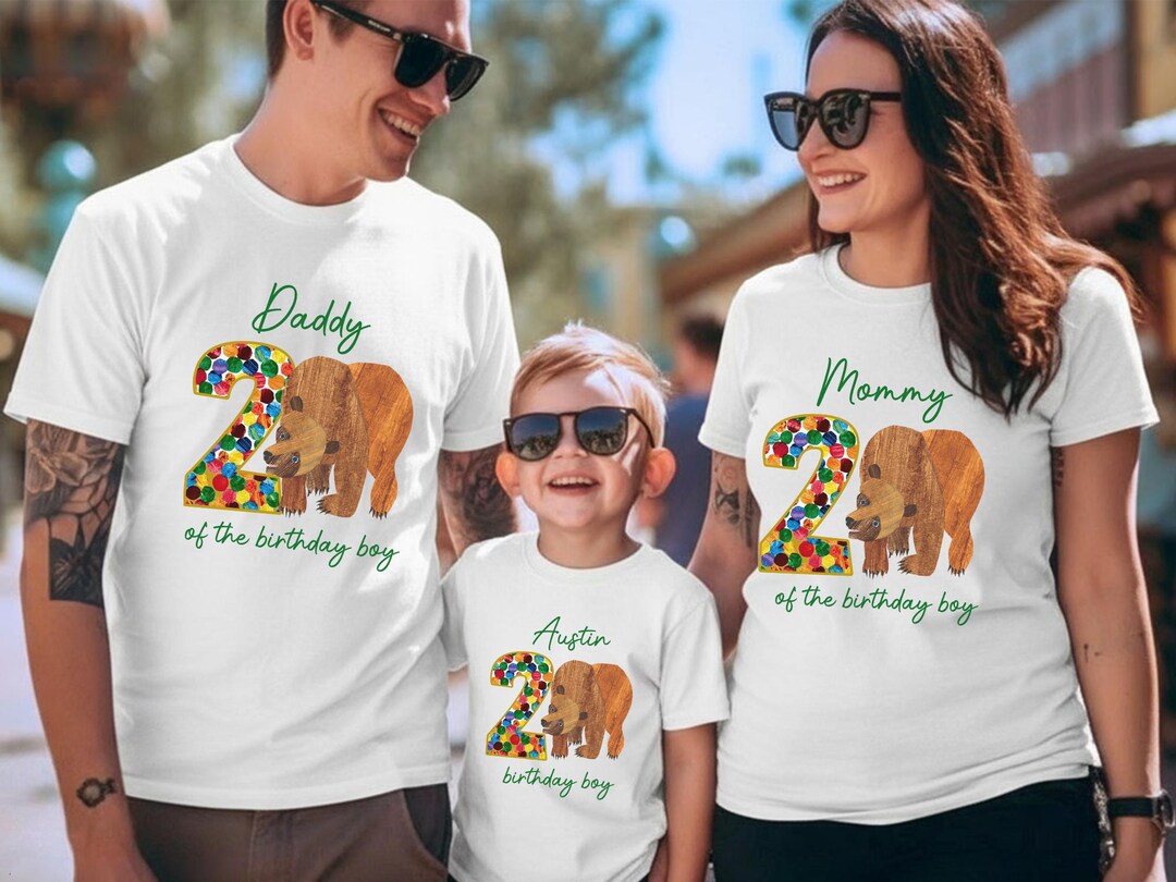 Brown Bear Birthday Shirt, Custom Family Birthday Shirts, Storybook ...