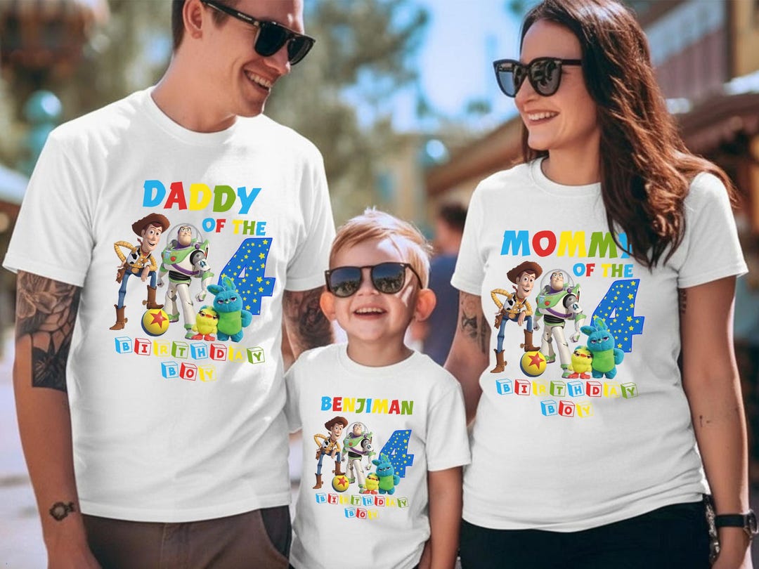 Personalized Toy Story Family Birthday Shirts, 4th Birthday Boy, Woody ...