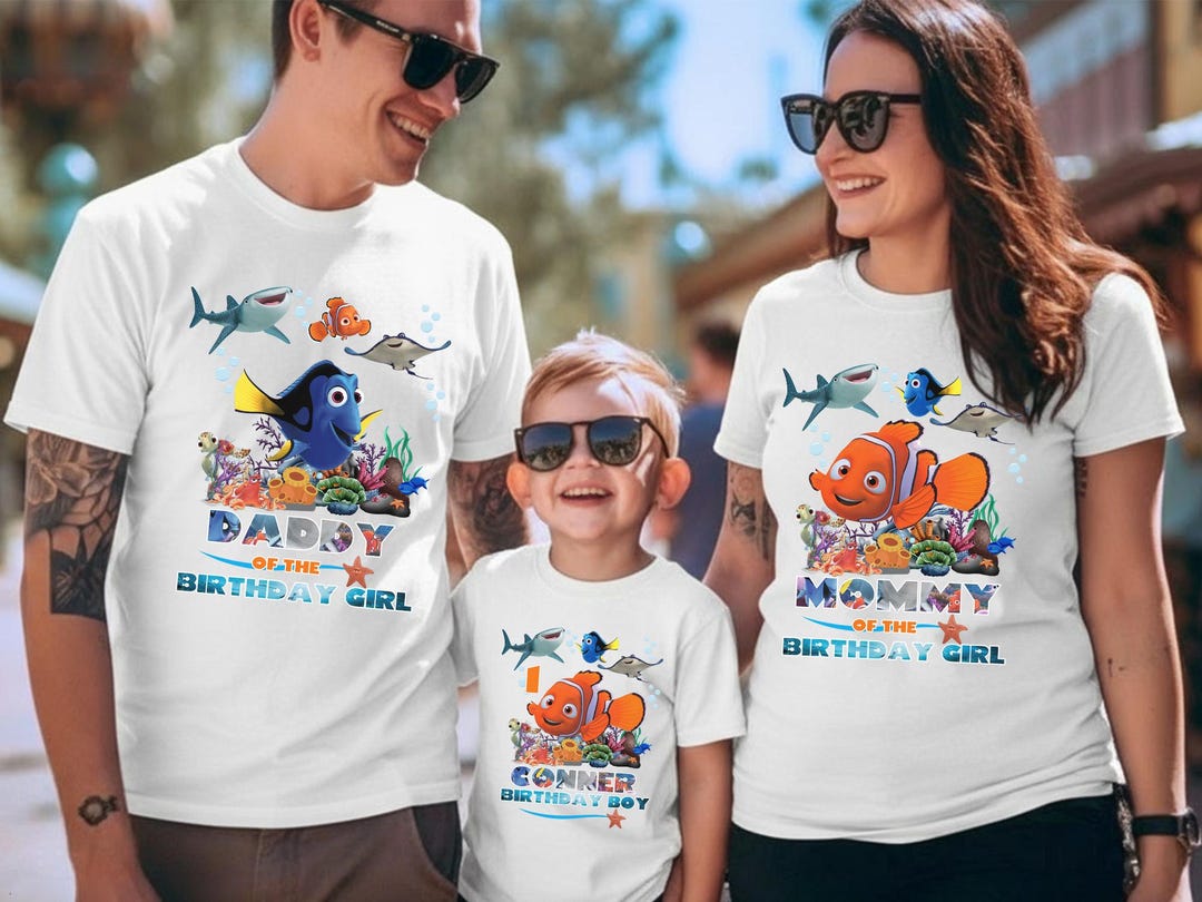 Custom Finding Nemo Dory Family Birthday Shirts | Personalized Matching ...