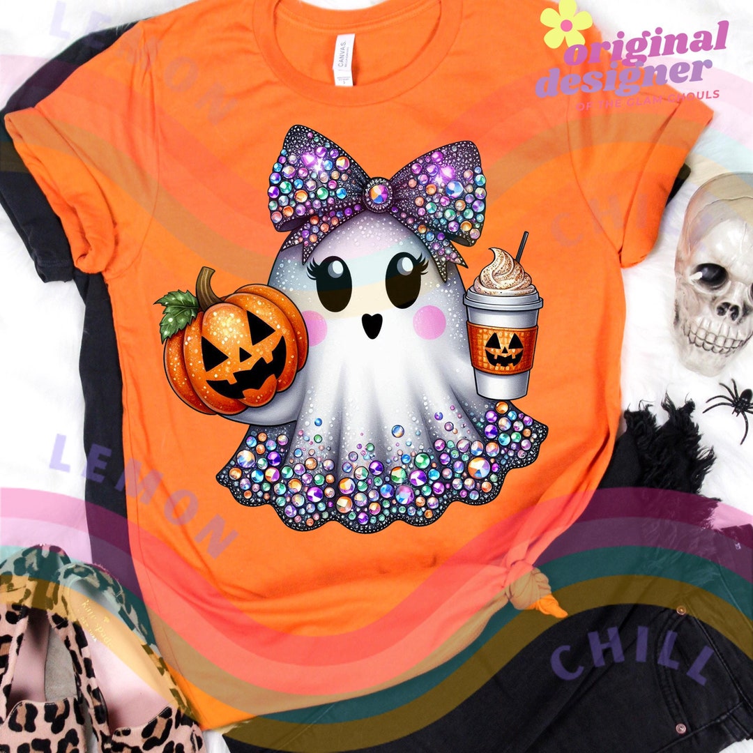 Cute Ghost Png, Faux Glitter Png, Glam Png, Sparkly Png, Bougie Ghost ...