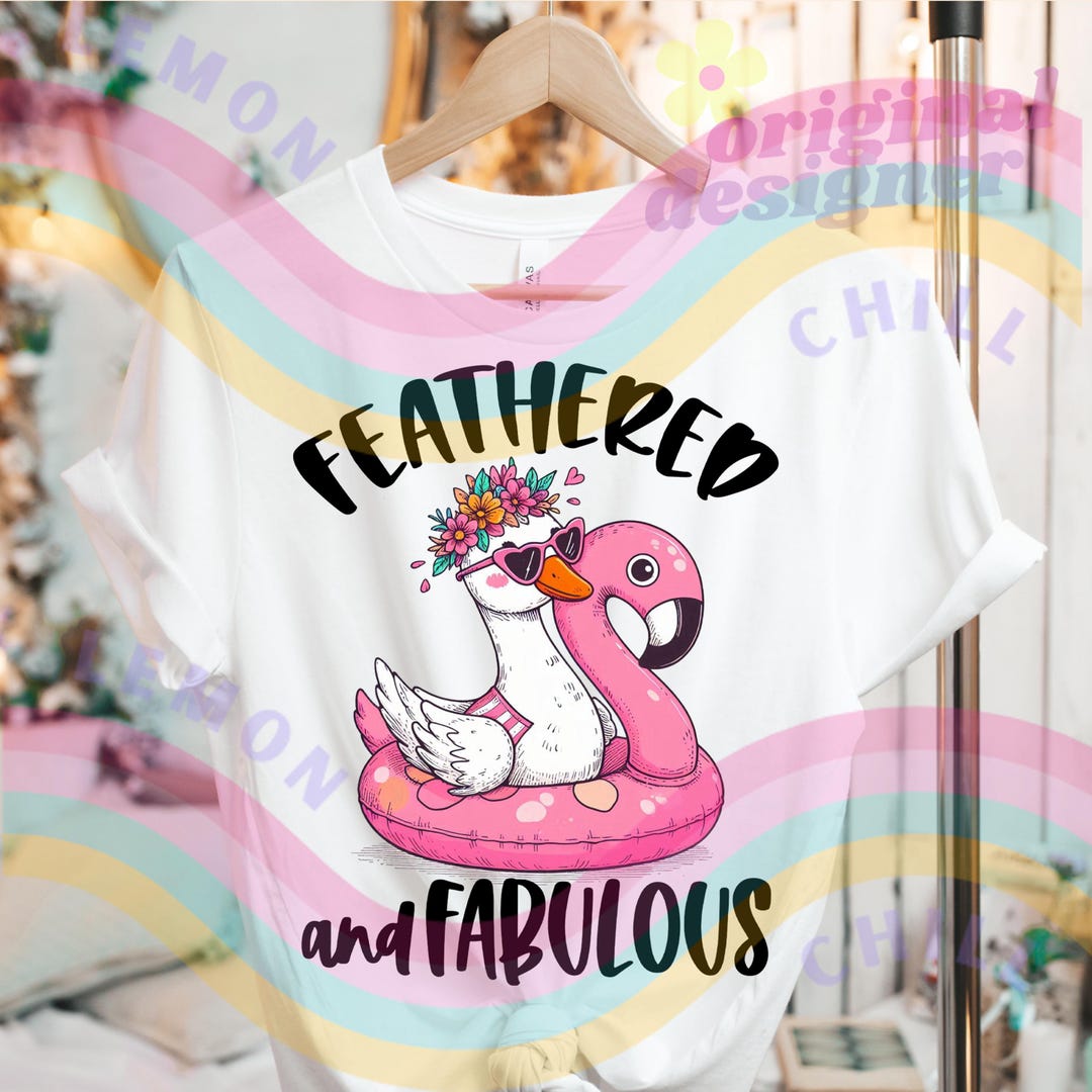 Feathered and Fabulous Summer Goose PNG | Cute Flamingo Floatie ...