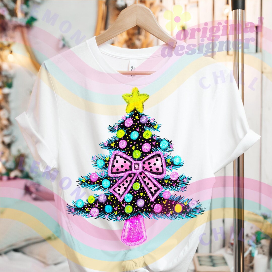 Christmas Tree Png, Hand Painted, Brushstroke, Girly Christmas Tree ...