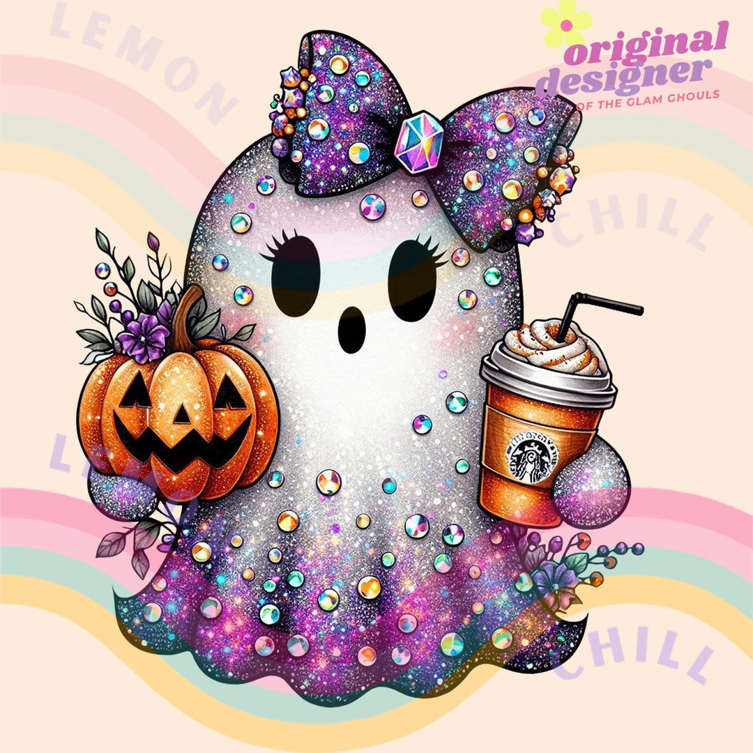 Cute Ghost Png, Halloween Png, Glam Png, Coffee Png, Bougie Ghost, Here ...