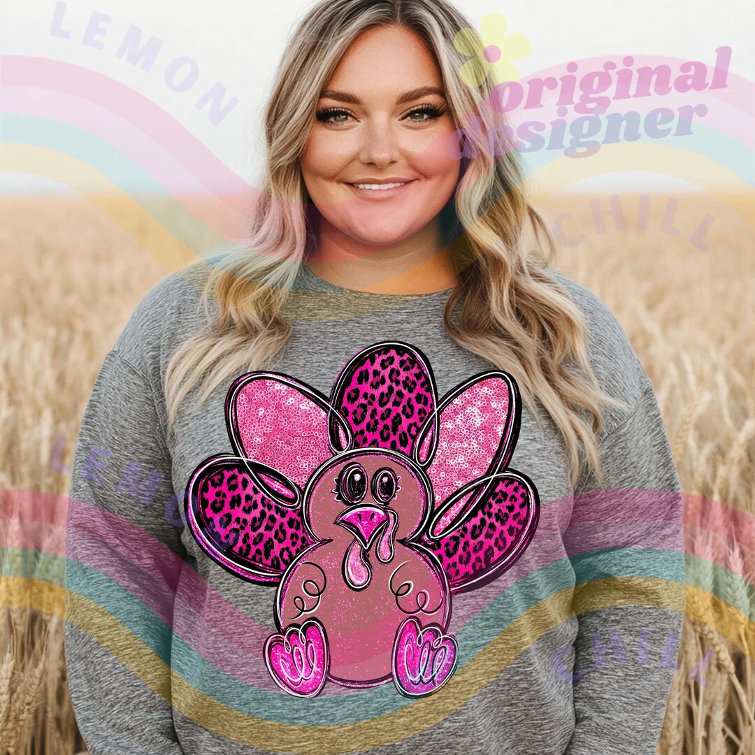 Preppy Thanksgiving Turkey Sublimation Design (PNG Digital Download) - Etsy