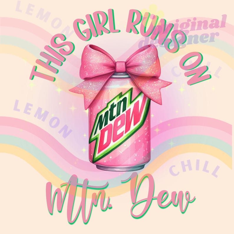 Preppy Coquette Soda PNG, Pink Bow, Mountain Mama Design (digital ...