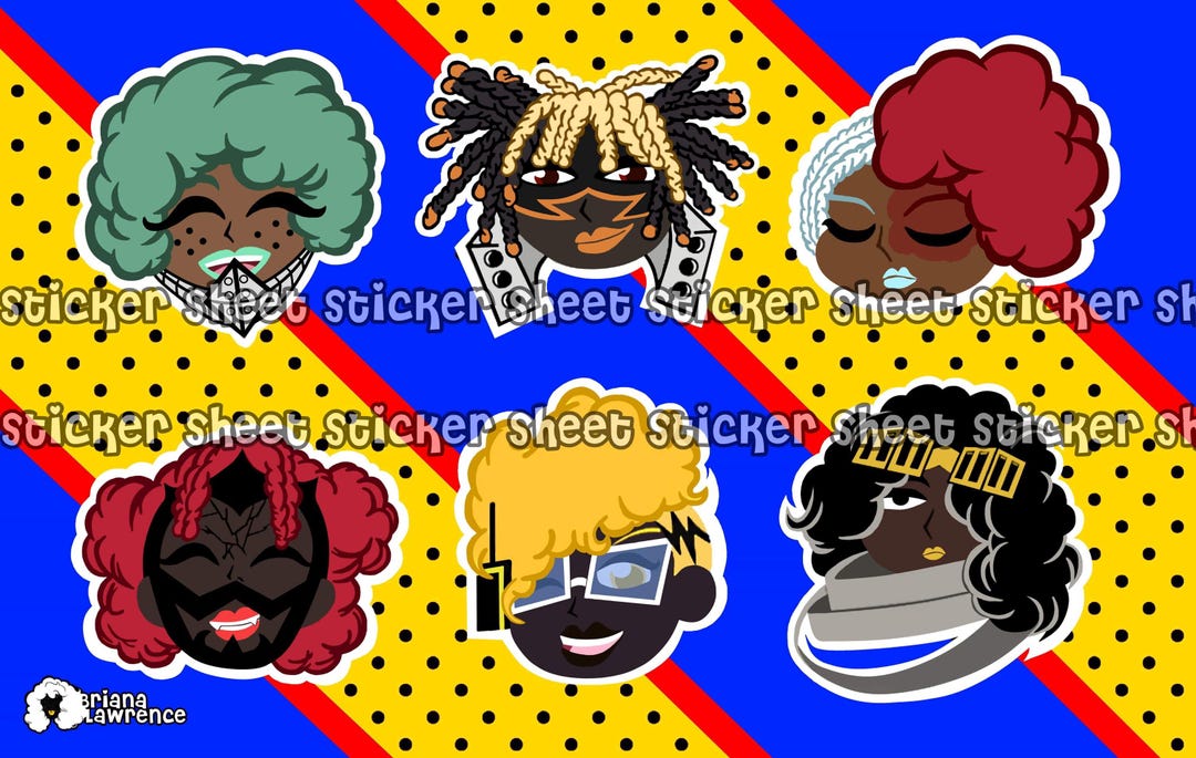 Natural Hair of Heroes - Sticker Sheet - Etsy