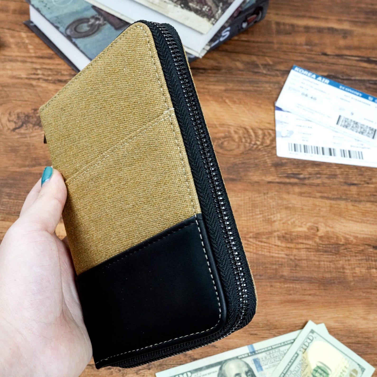 Personalized Leather Family Travel Wallet, 2 Passport Holder, RFID ...