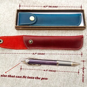 Custom Leather Pen Case, Pen Holder, Reader Gift, Personalized Pen ...
