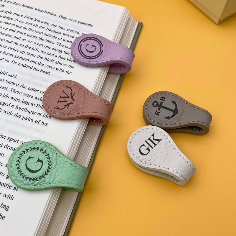 Leather Bookmark - Etsy