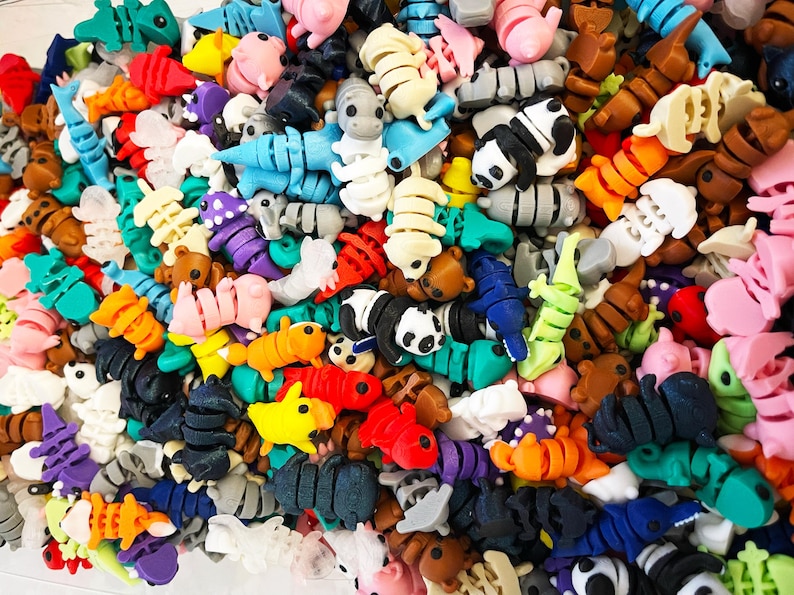 Mini Articulated Animals Fidget Toy Size 1 Inch, Sensory Stress-relief ...