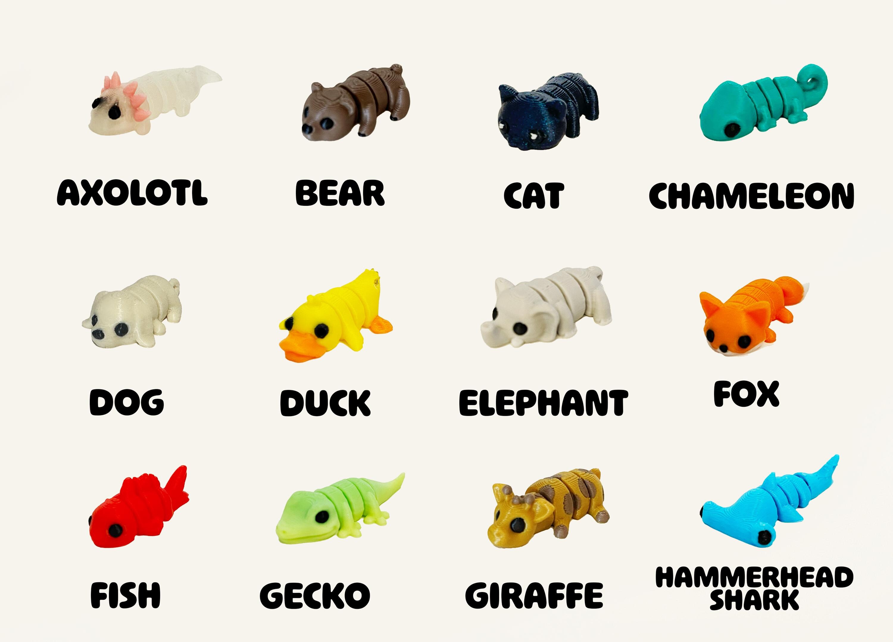 Mini Articulated Animals Fidget Toy Size 1 Inch, Sensory Stress-relief ...