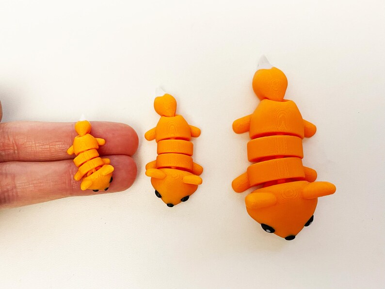 Bulk Articulated Fox Animals Fidget Toy 3 Sizes Sensory Stress-relief ...