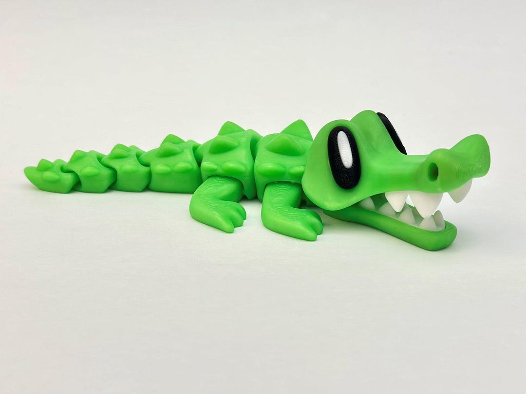 Articulated Crocodile Toy, Kids Articulated Toy, Printed Sensory Toys ...