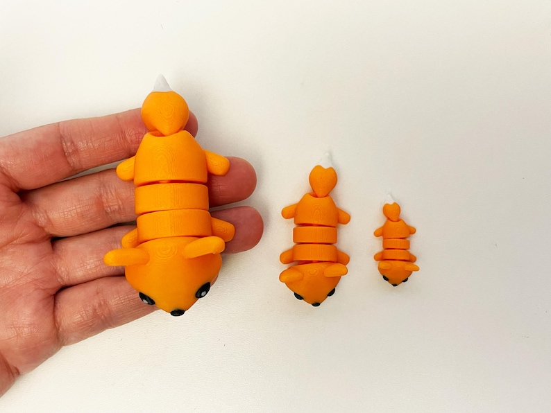 Bulk Articulated Fox Animals Fidget Toy 3 Sizes Sensory Stress-relief ...