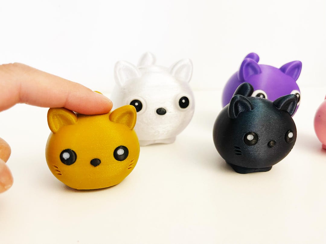 Clicker Cat Fidget Toy – 3D Printed Sensory Clicker for Stress Relief ...