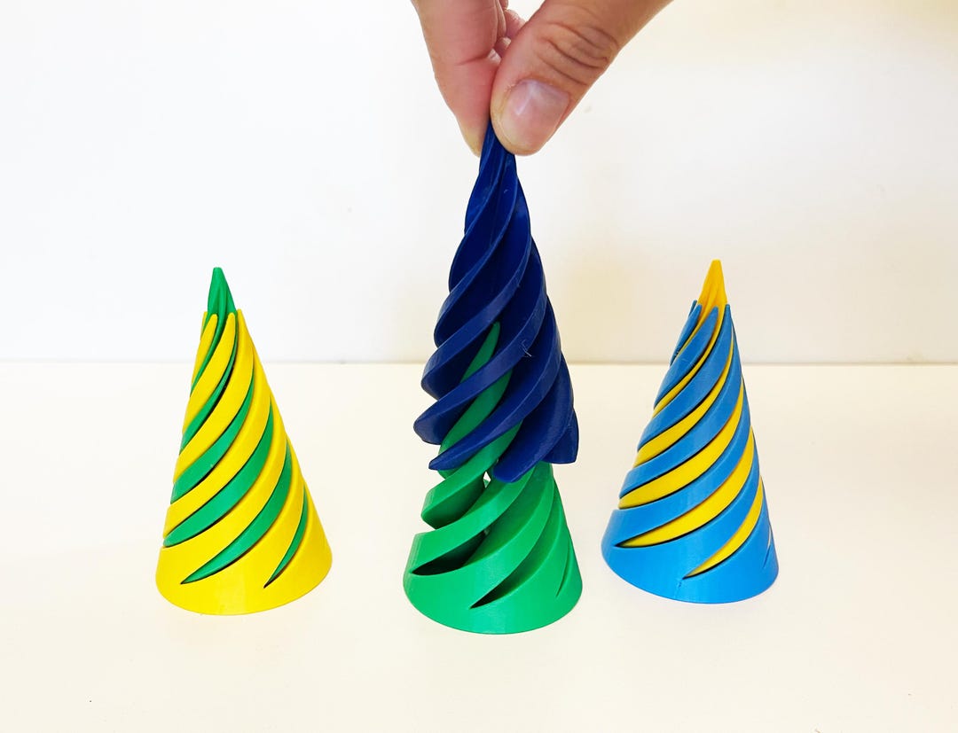Custom Colors Impossible Cone-spiral Fidget Toy – 3D Printed Toy-stress ...