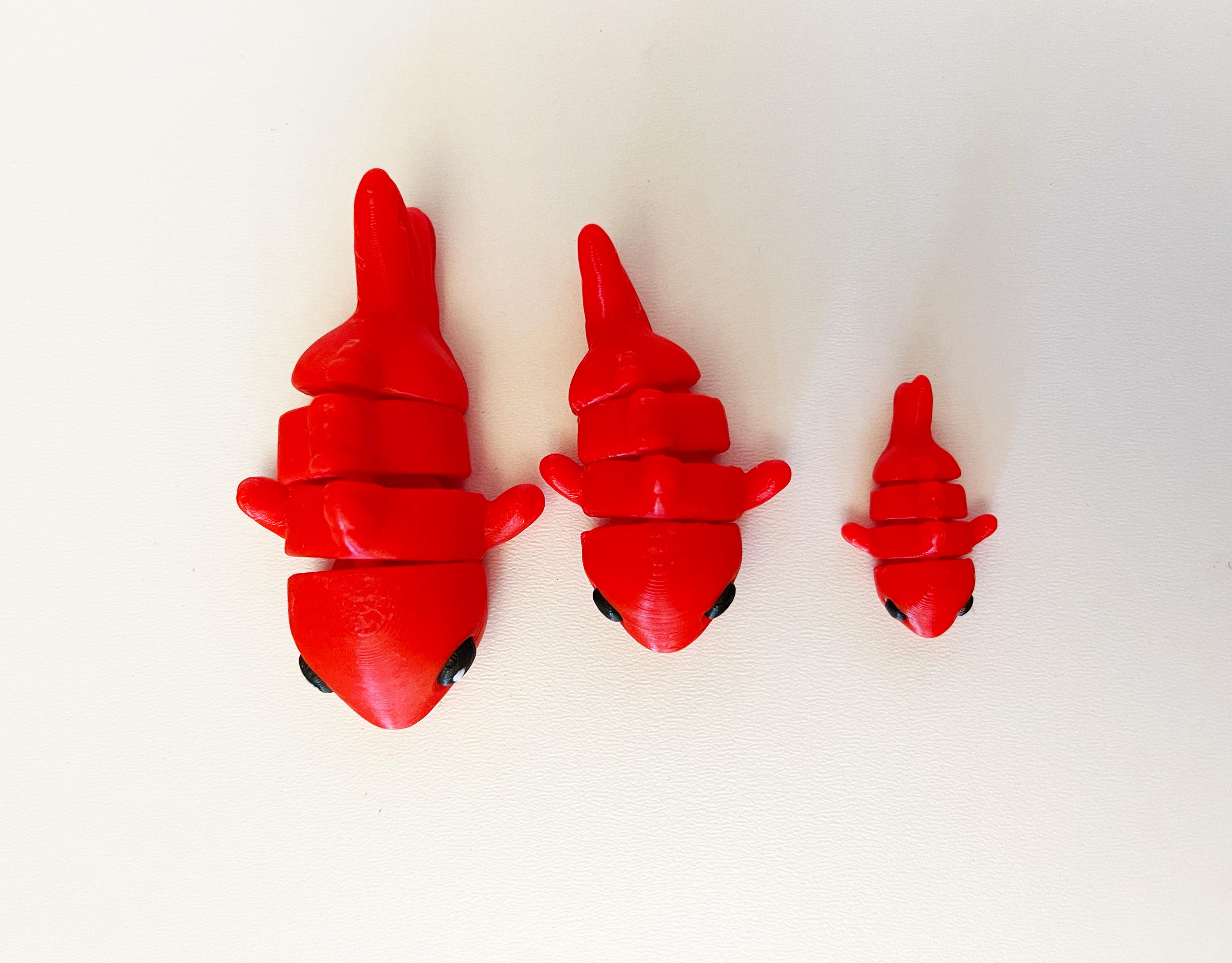 Bulk Fish Animals Articulated Fidget Toy 3 Sizes Sensory Stress-relief ...