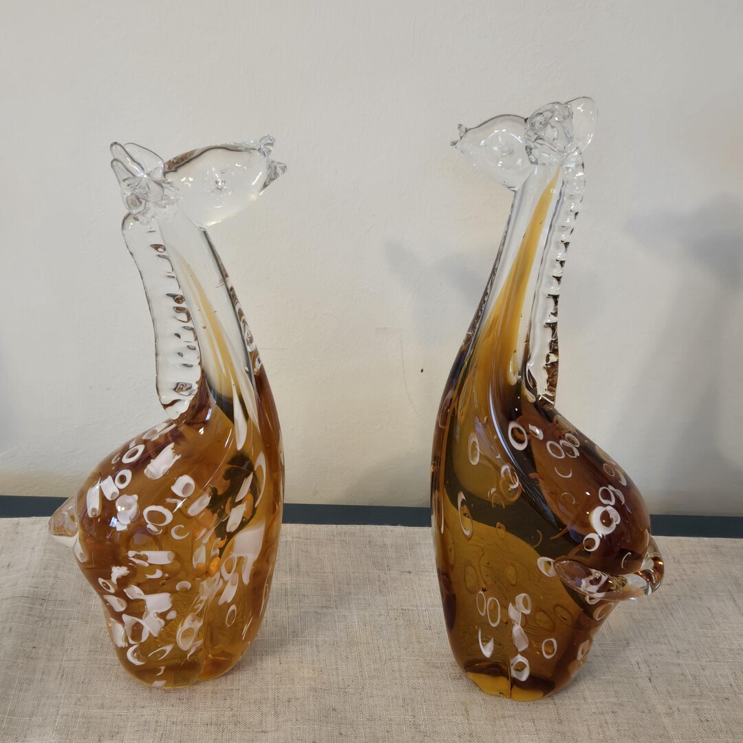 Decorative Giraffe Glass Sculpture - Etsy