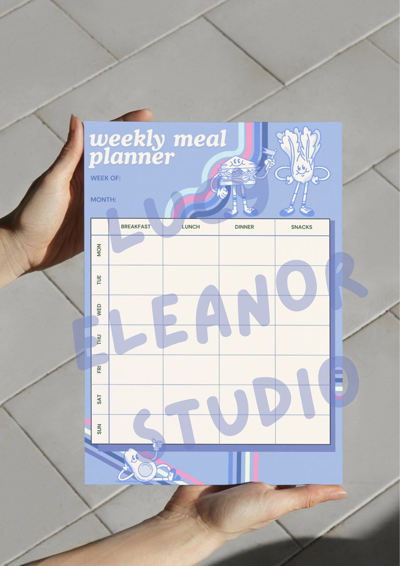 Printable Weekly Meal Planner Template - Digital Meal Planning ...