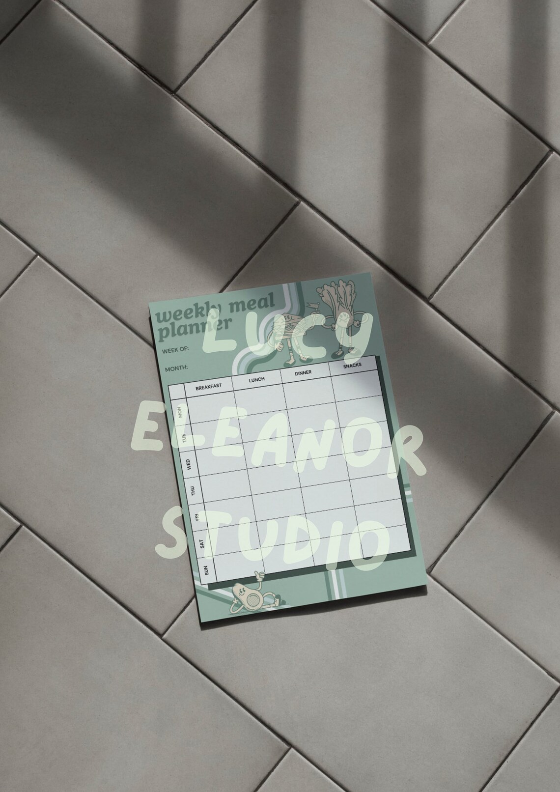 Printable Weekly Meal Planner Template - Digital Meal Planning ...