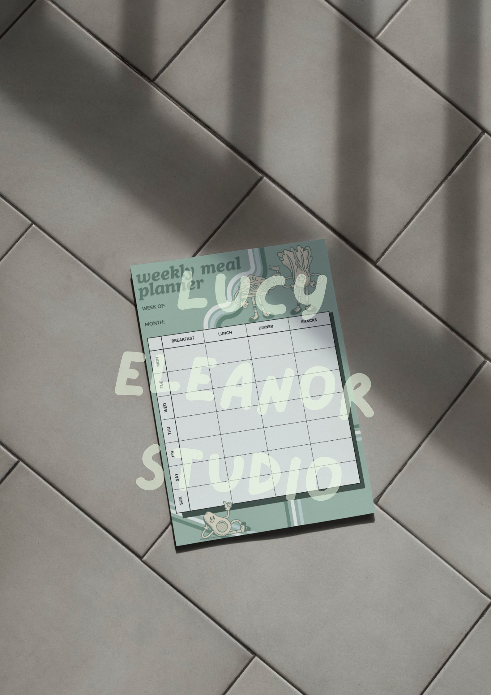 Printable Weekly Meal Planner Template - Digital Meal Planning ...