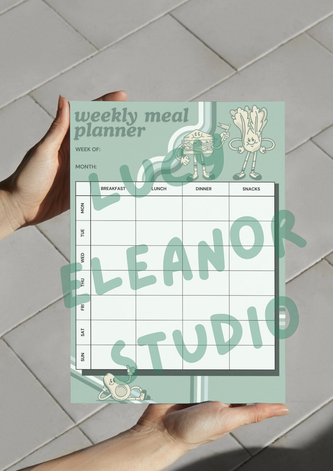 Printable Weekly Meal Planner Template - Digital Meal Planning ...