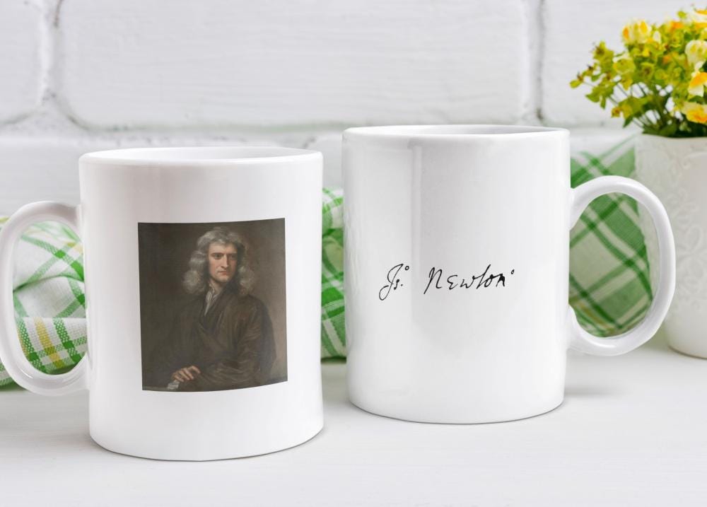 Isaac Newton Coffee Mug | Scientist Gift | Physics and Mathematics ...