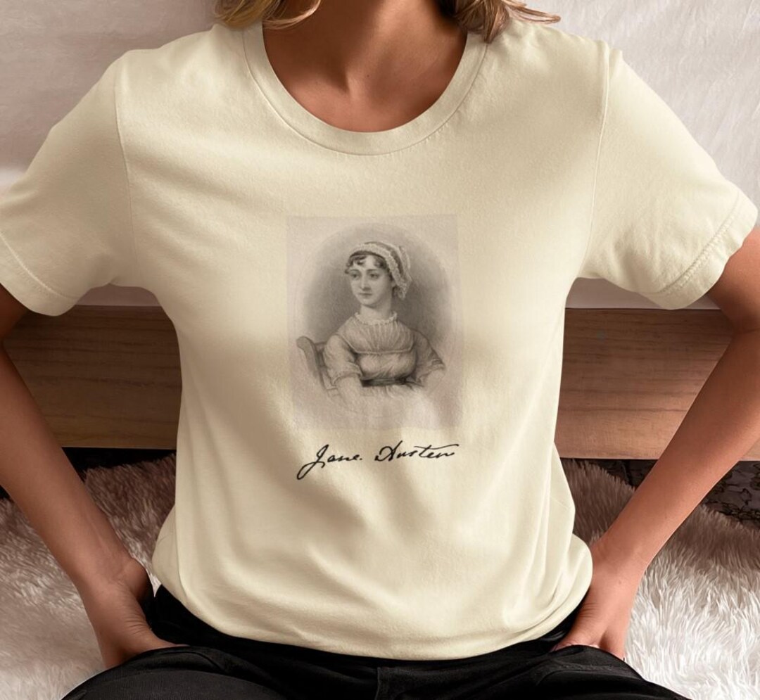 Jane Austen T-shirt | Jane Austen Portrait Tee | Gift for Readers ...