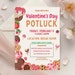 Valentines Day Potluck Flyer Template Editable Office Potluck Flyer ...