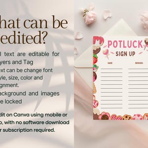 Valentines Day Potluck Flyer Template Editable Office Potluck Flyer ...