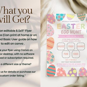 Easter Egg Hunt Flyer Template Editable School Easter Egg Hunt Flyer ...