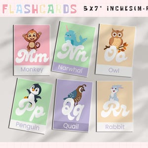 Pastel Alphabet Poster Classroom, Animal Alphabet Poster Nursery Room ...