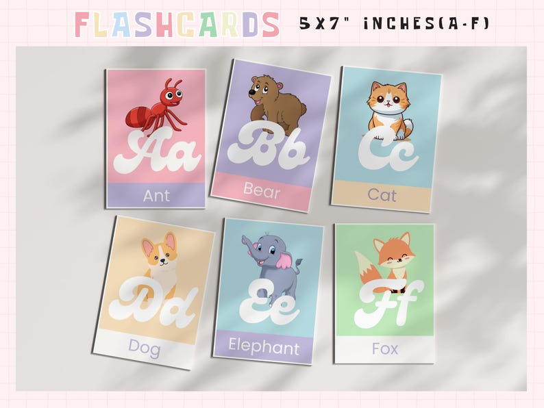 Pastel Alphabet Poster Classroom, Animal Alphabet Poster Nursery Room ...